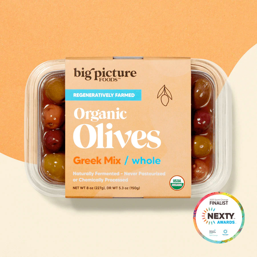Regeneratively Farmed Organic Greek Mix Olives / Whole – Big Picture Foods